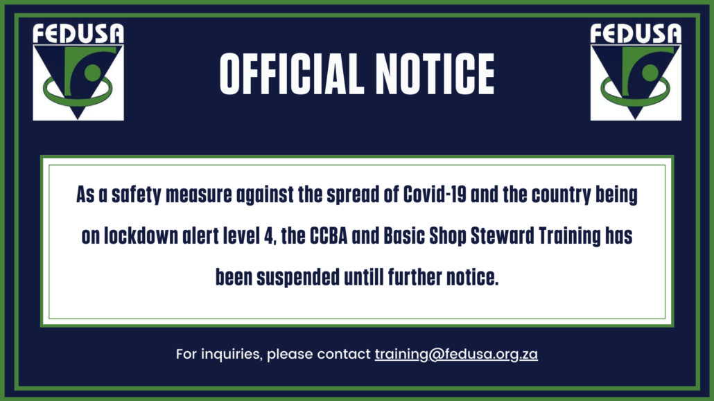 FEDUSA – Federation of Union South Africa