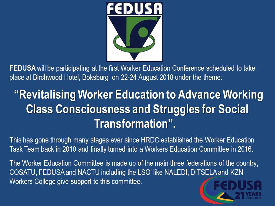 FEDUSA – Federation of Union South Africa